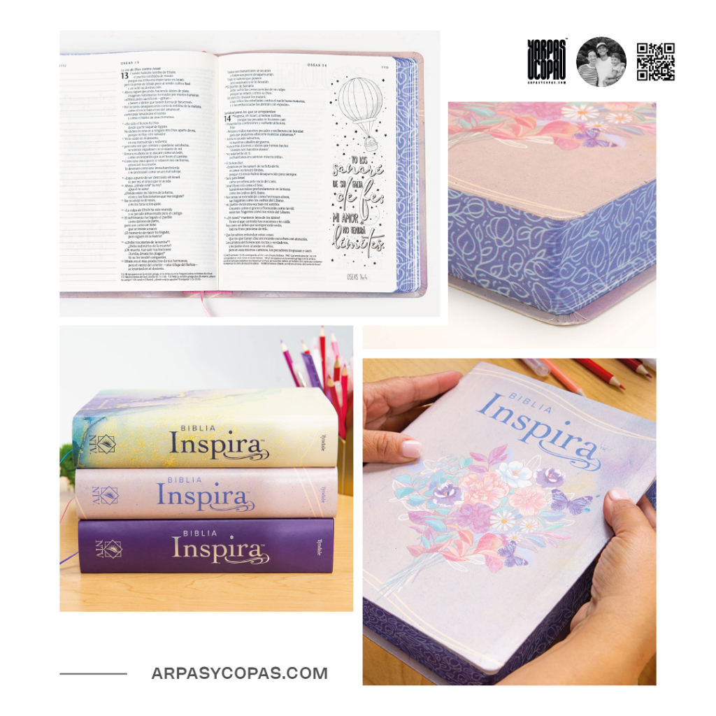 Biblia Inspira NTV – Dorada (Sentipiel) - Librería Arpas y Copas